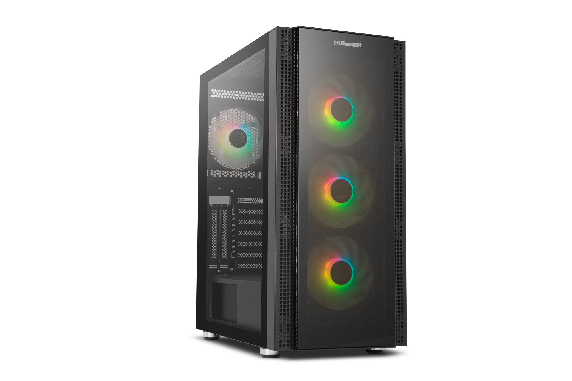 Mid-Tower ATX NOX Hummer HORUS ARGB LIGHTING TEMPERED GLASS CHASSIS ...