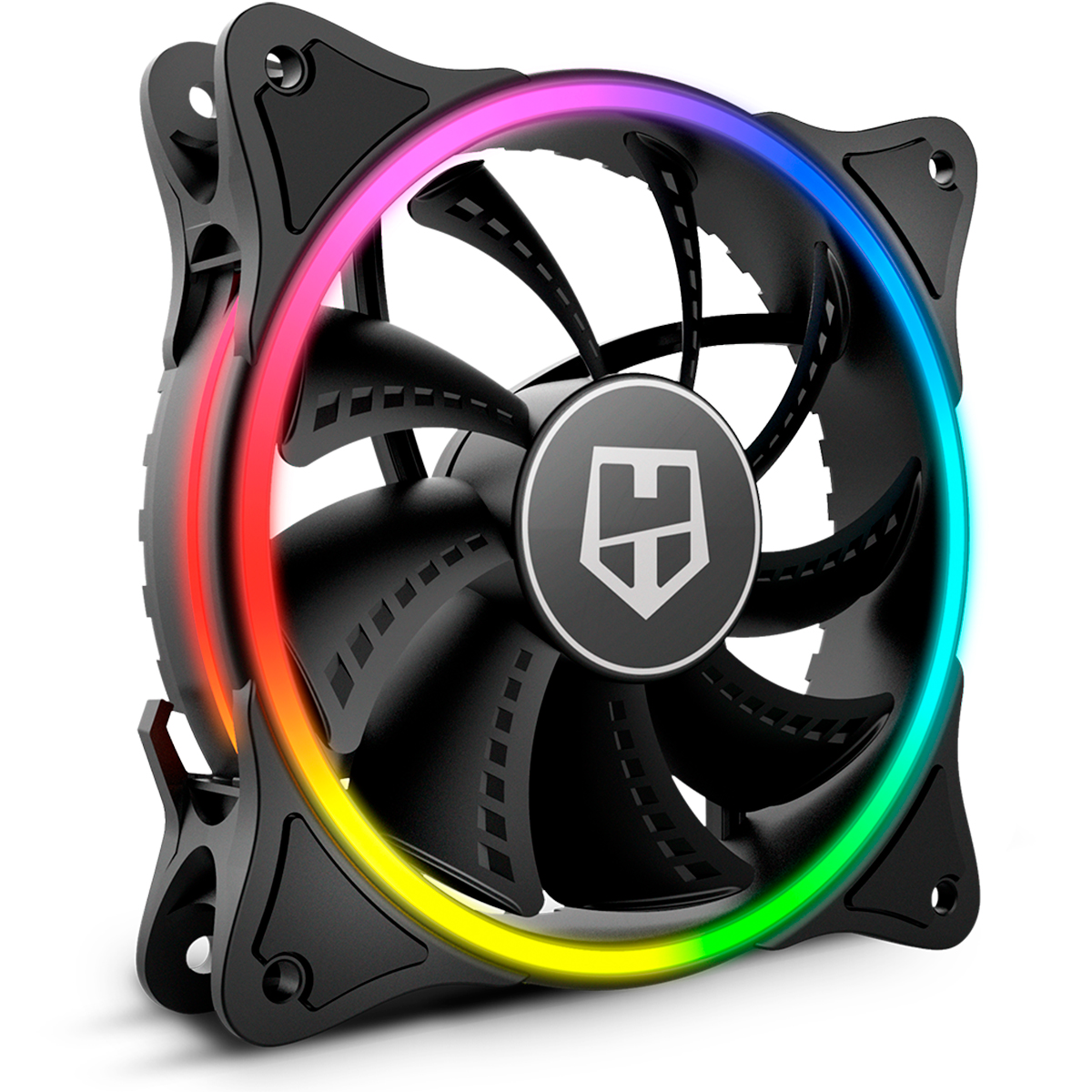 Ventillador caja doble anillo NOX Hummer X-FAN RGB Rainbow - Versus Gamers